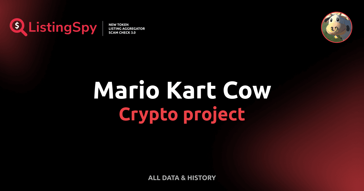 Mario Kart Cow crypto project: Cow token listings, events, analysis ...