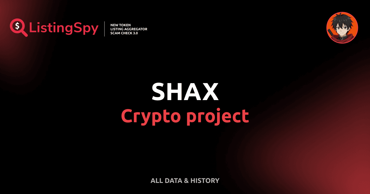 SHAX crypto project: nSHAX token listings, events, analysis | ListingSpy