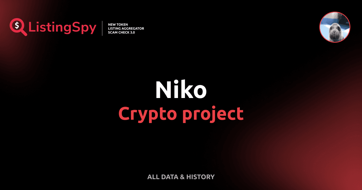 Niko crypto project: Niko token listings, events, analysis | ListingSpy
