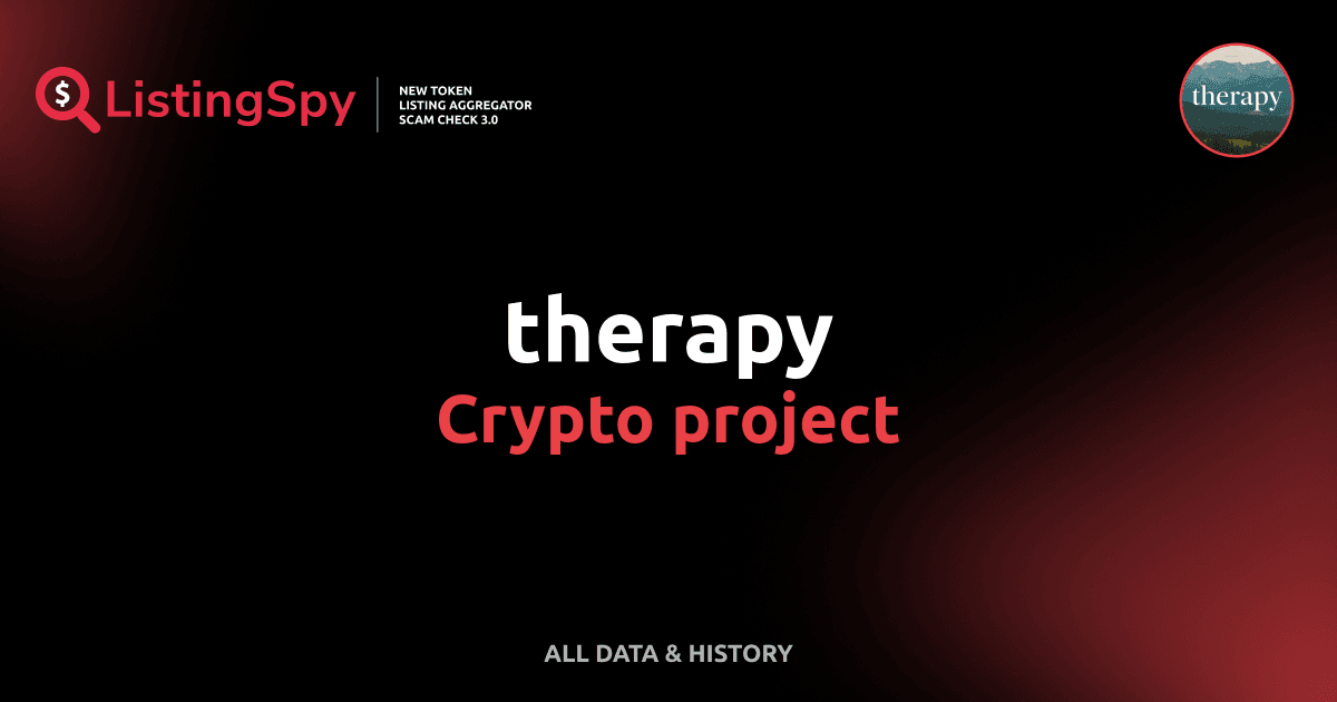therapy crypto project: therapy token listings, events, analysis ...