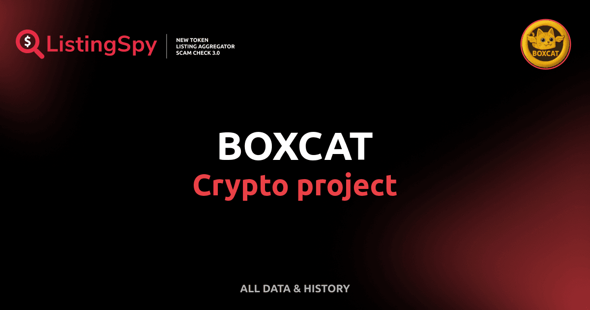 BOXCAT crypto project: BOXCAT token listings, events, analysis | ListingSpy