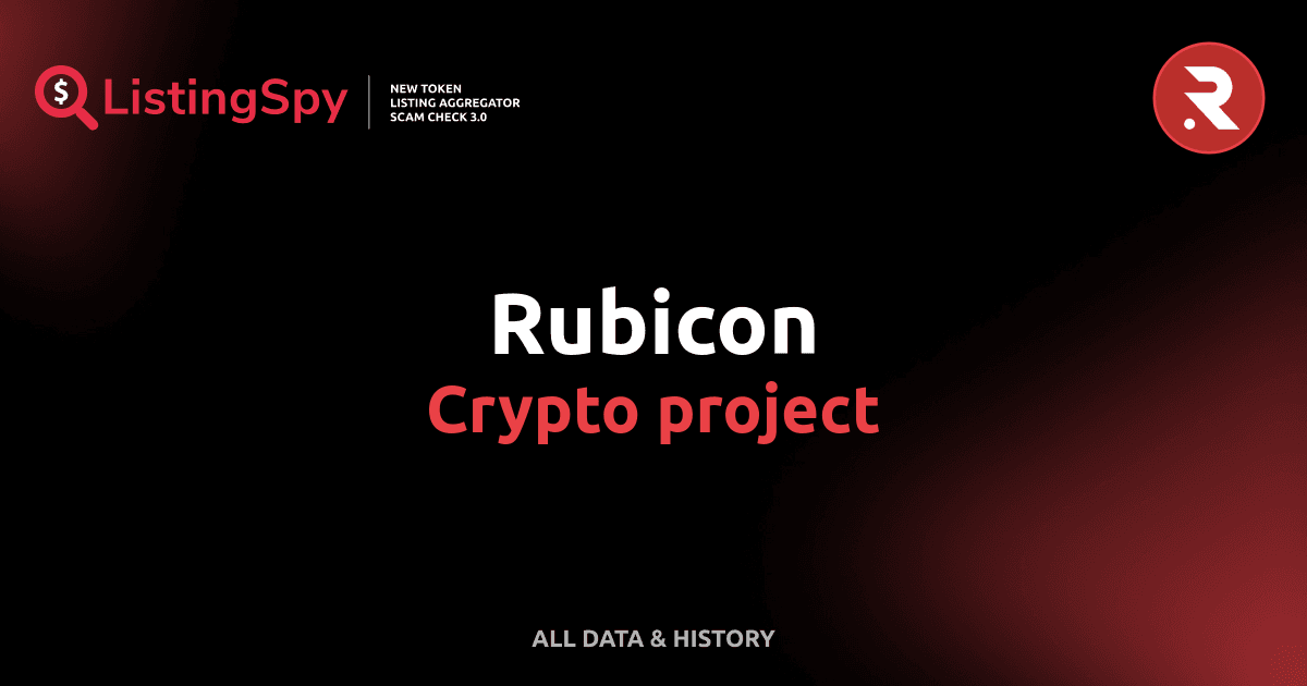 Rubicon crypto project: RUBI token listings, events, analysis | ListingSpy