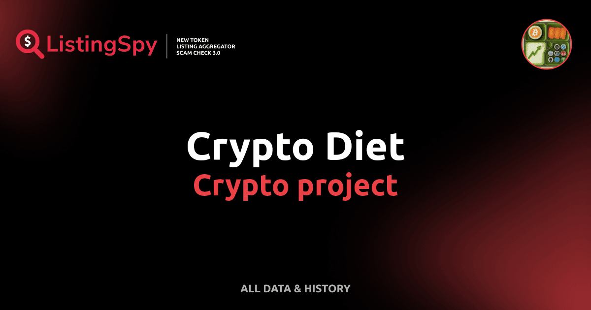 Crypto Diet crypto project: CryptoDiet token listings, events, analysis ...