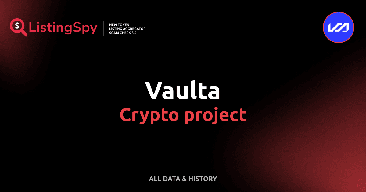 Vaulta crypto project: A token listings, events, analysis | ListingSpy