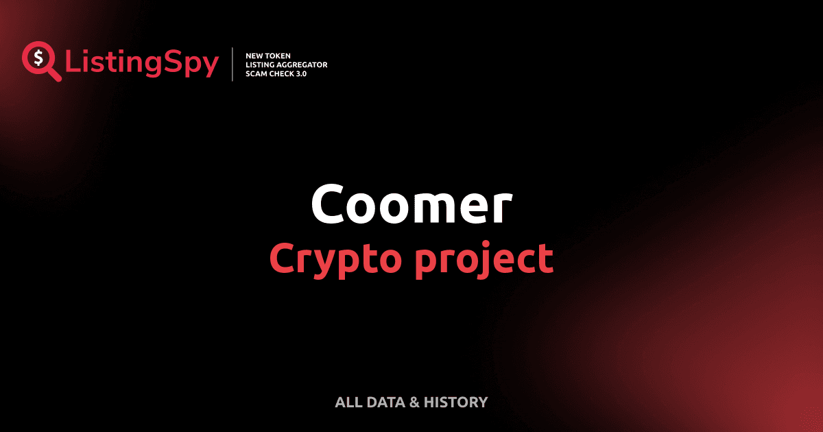 Coomer crypto project: COOMER token listings, events, analysis | ListingSpy