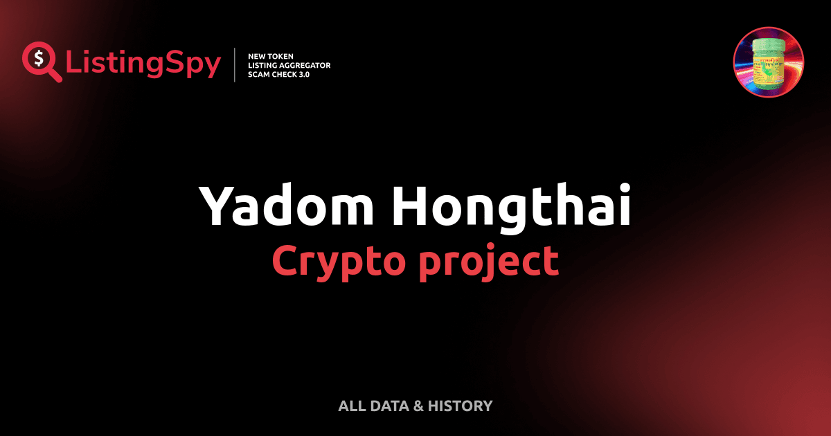 Yadom Hongthai crypto project: YADOM token listings, events, analysis ...