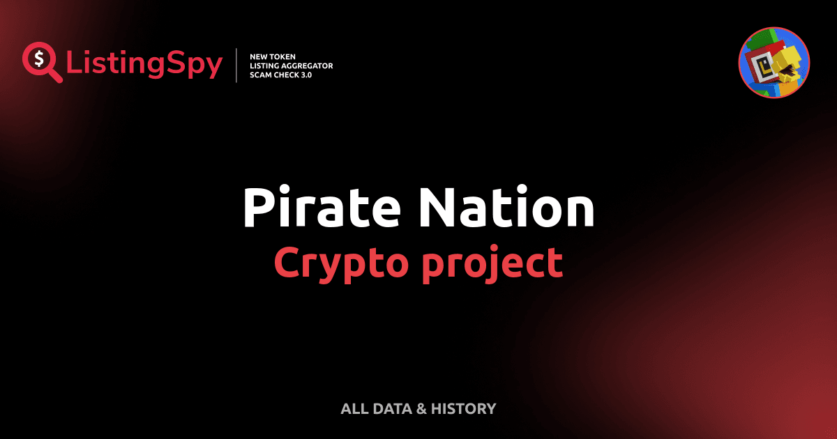 Pirate Nation crypto project: PIRATE token listings, events, analysis ...