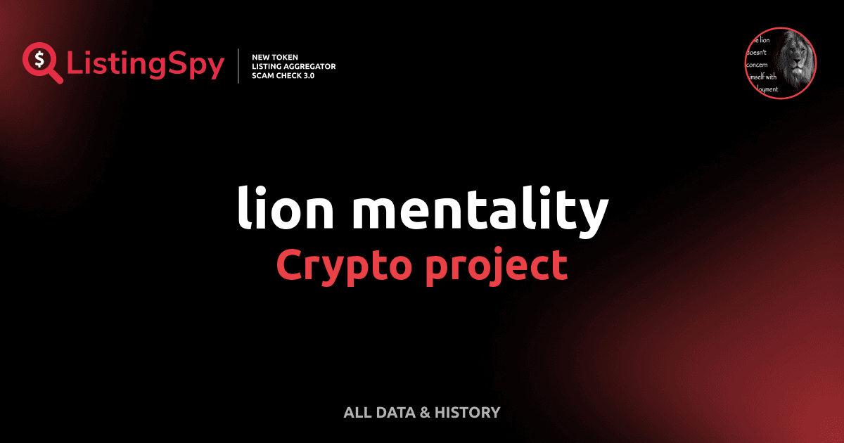 lion mentality crypto project: lion token listings, events, analysis ...