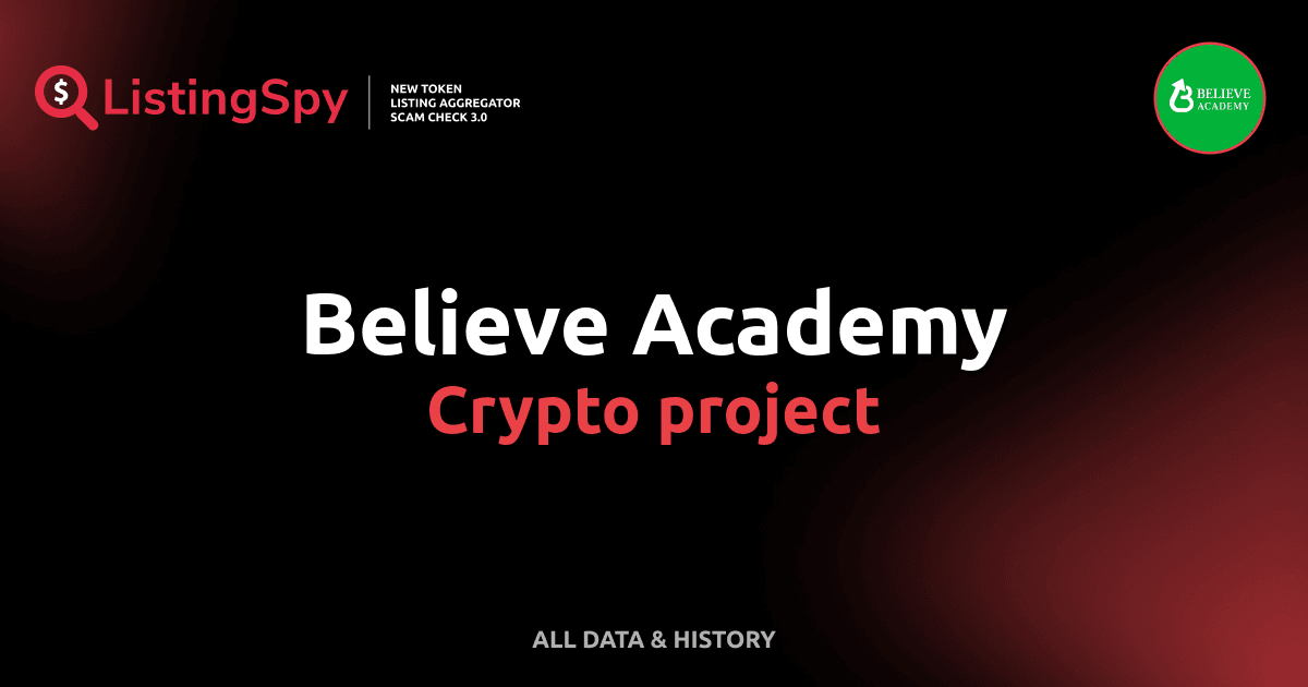 Believe Academy crypto project: ACADEMY token listings, events ...