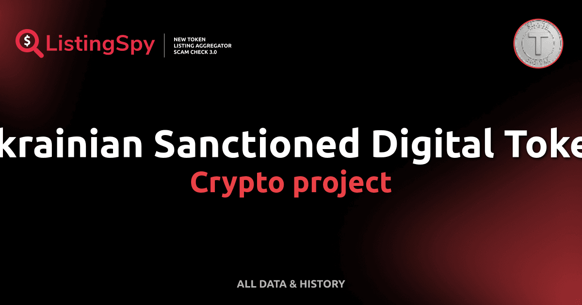 Ukrainian Sanctioned Digital Token crypto project: UKSDT token listings ...
