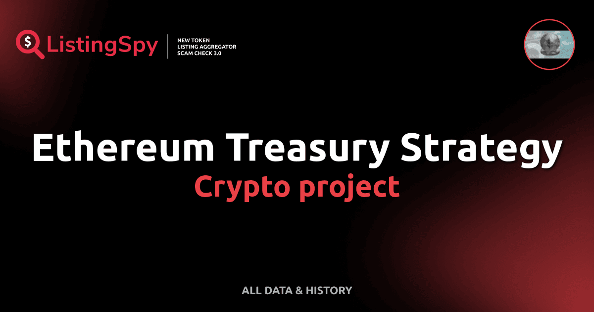 Ethereum Treasury Strategy crypto project: ETS token listings, events ...