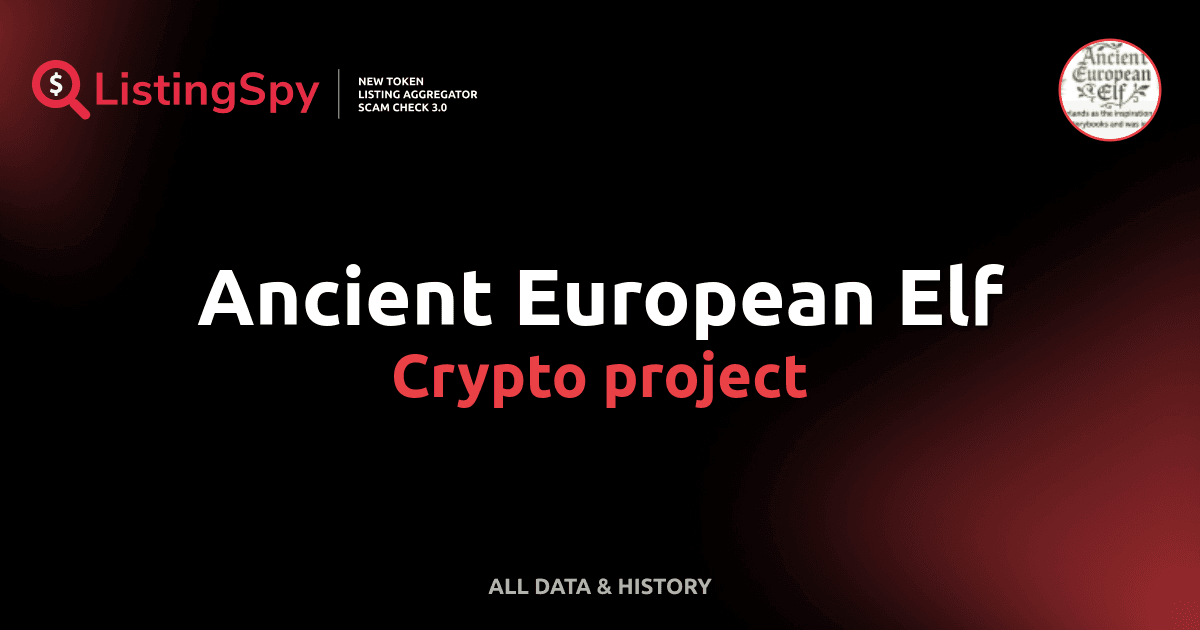 Ancient European Elf crypto project: ELF token listings, events, analysis | ListingSpy