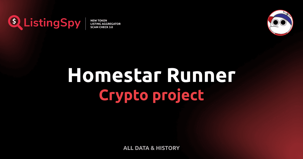 Homestar Runner crypto project: RUNNER token listings, events, analysis ...