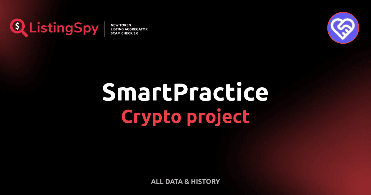 SmartPractice crypto project: SMRT token listings, events, analysis | ListingSpy