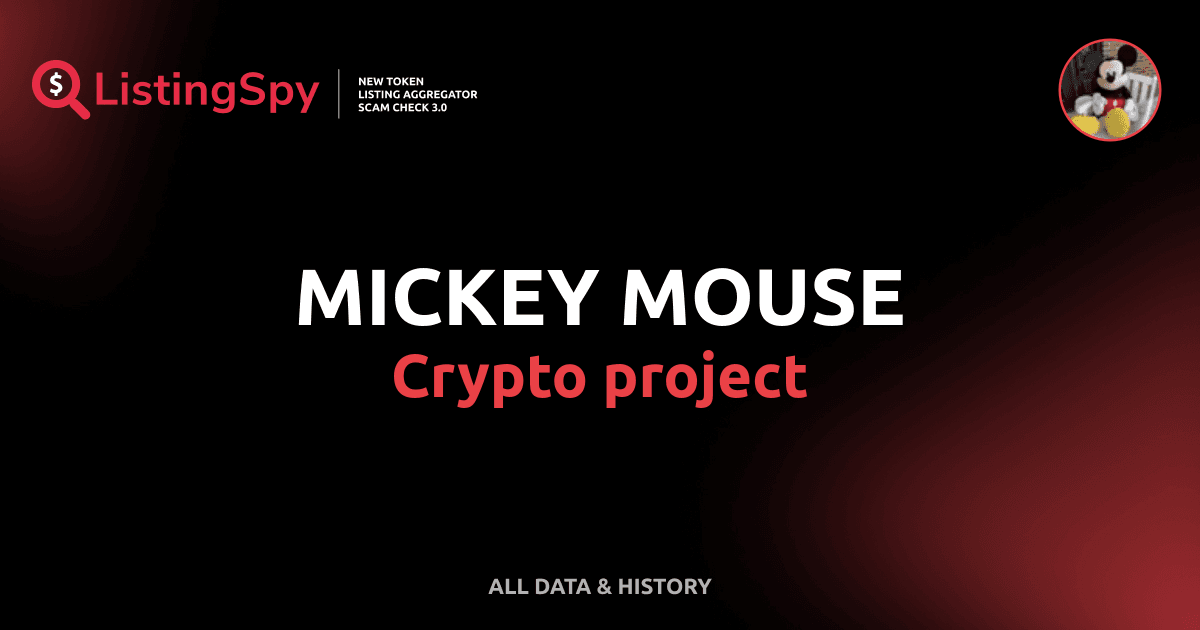 MICKEY MOUSE crypto project: MICKEY token listings, events, analysis ...