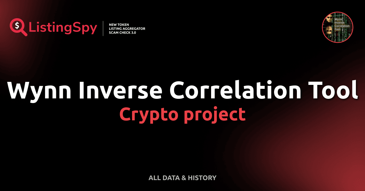Wynn Inverse Correlation Tool crypto project: WICT token listings ...