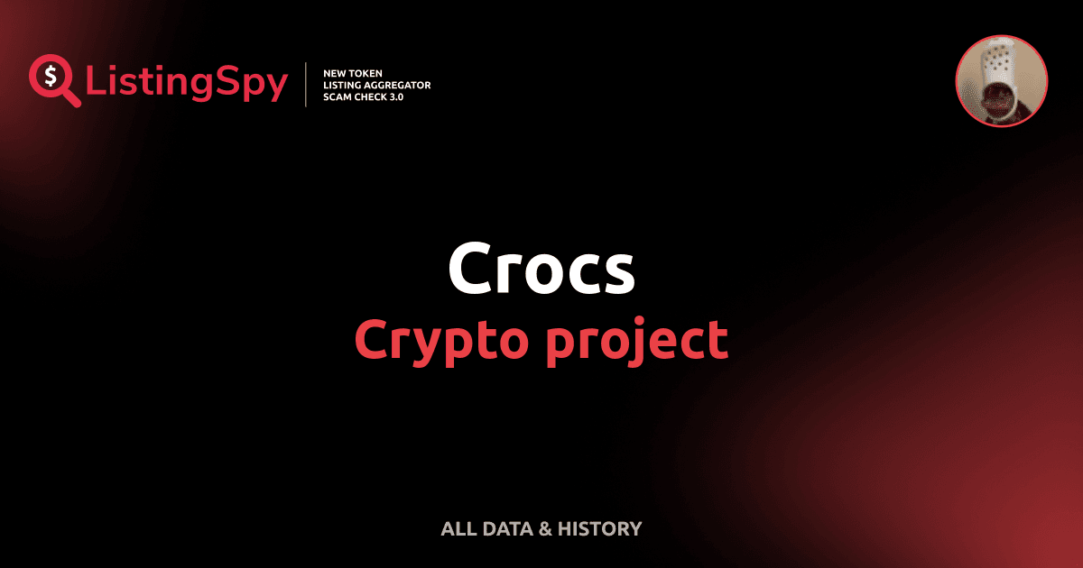 Crocs crypto project: Crocs token listings, events, analysis | ListingSpy