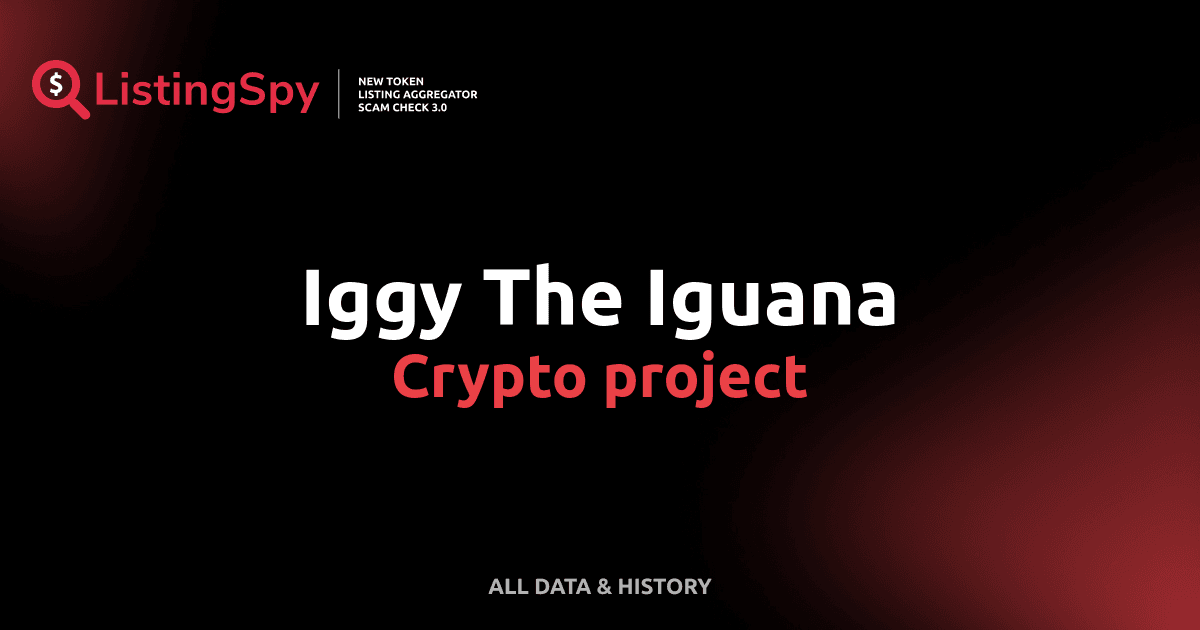Iggy The Iguana crypto project: IGGY token listings, events, analysis ...