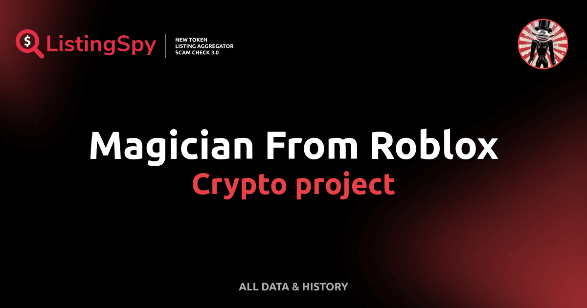 Magician From Roblox crypto project: magic token listings, events ...