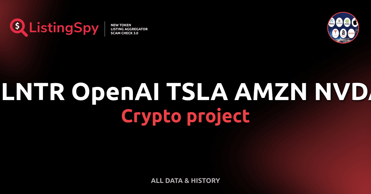 PLNTR OpenAI TSLA AMZN NVDA crypto project: POTAN token listings, events, analysis | ListingSpy