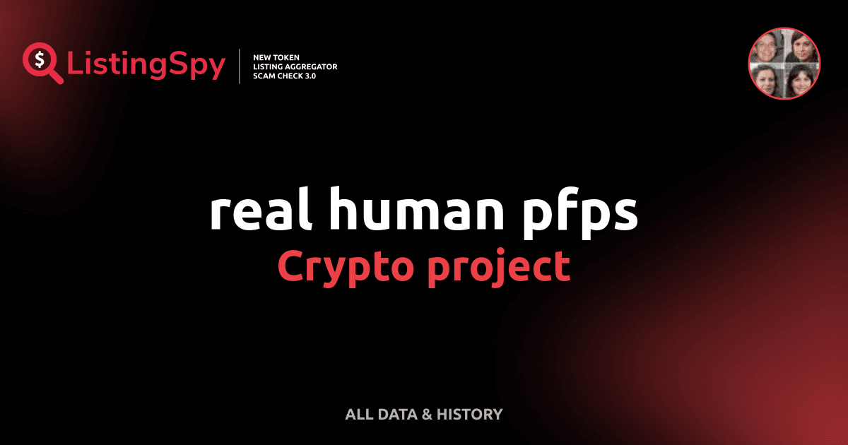 real human pfps crypto project: realpfp token listings, events ...