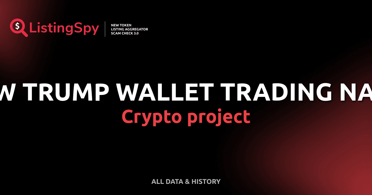 NEW TRUMP WALLET TRADING NAME crypto project: SLINGSHOT token listings ...