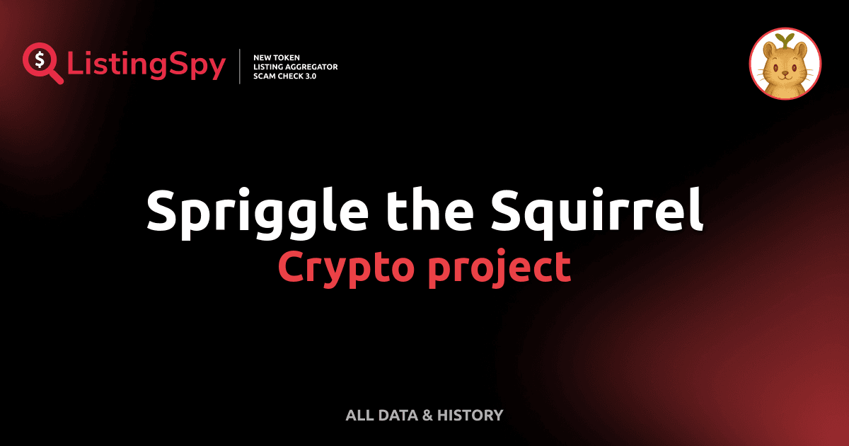 Spriggle the Squirrel crypto project: SPRIGGLE token listings, events ...