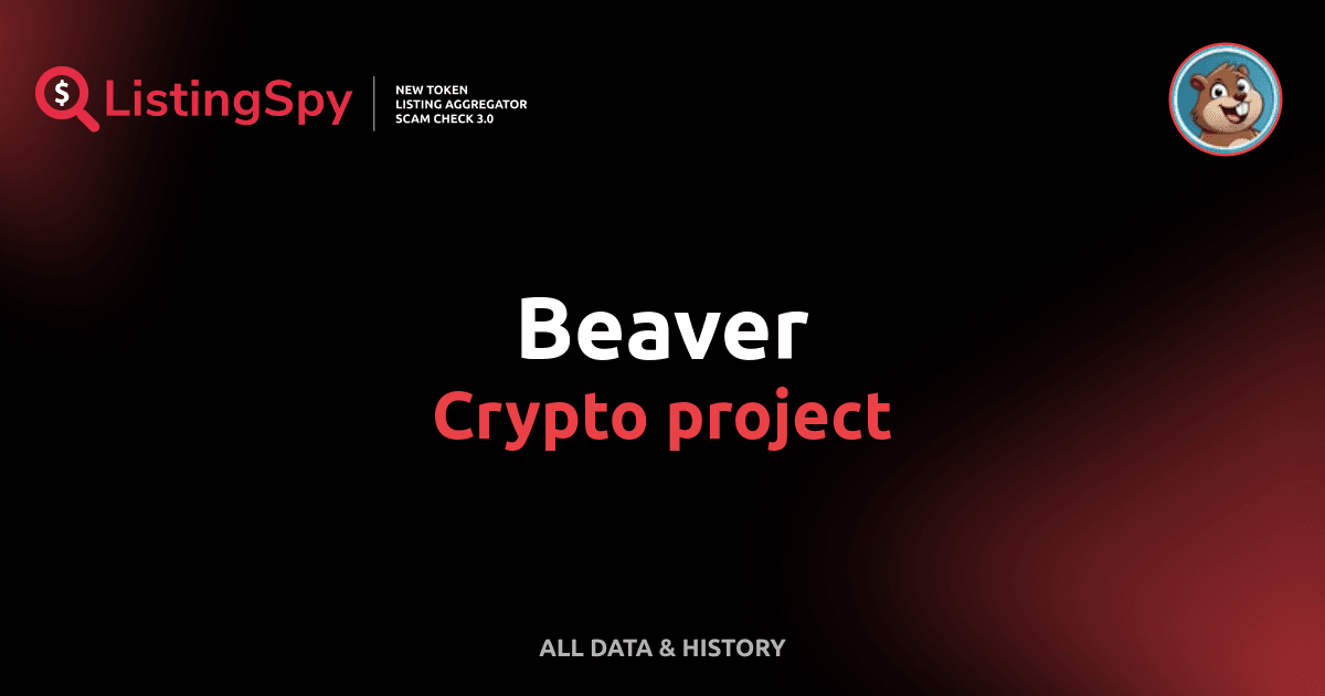 Beaver crypto project: bobr token listings, events, analysis | ListingSpy