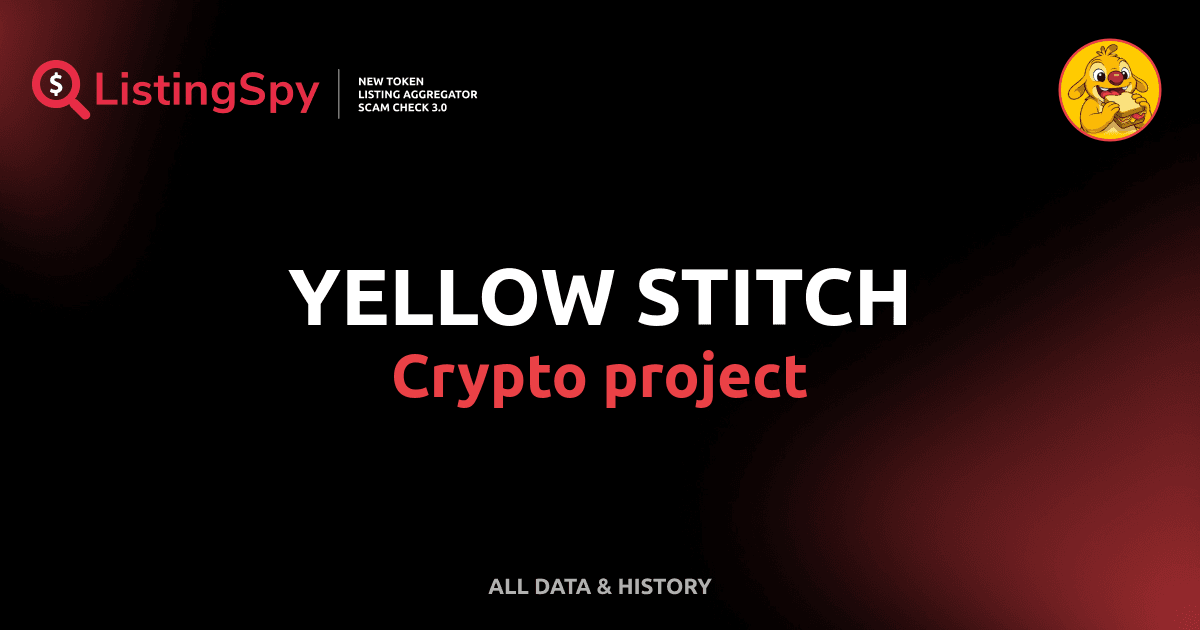 YELLOW STITCH crypto project: REUBEN token listings, events, analysis ...
