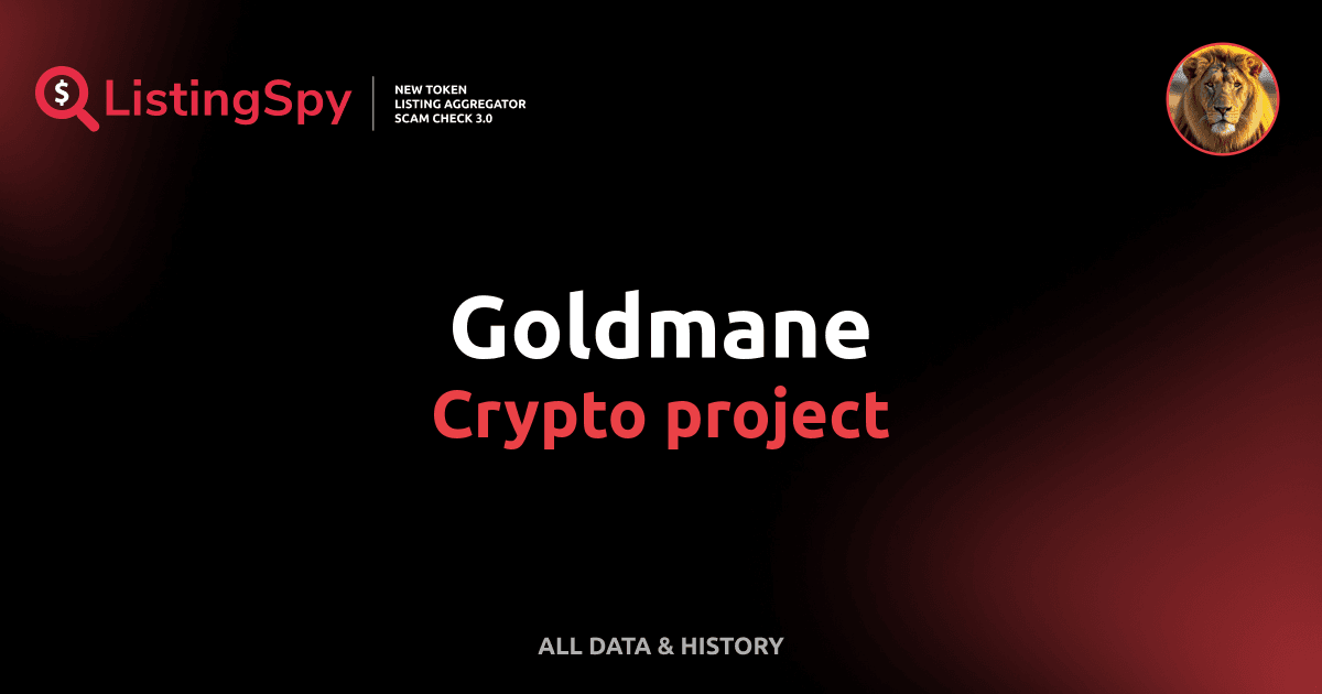 Goldmane crypto project: Goldmane token listings, events, analysis | ListingSpy