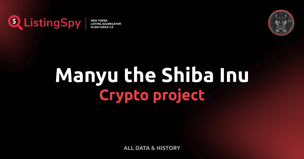 Manyu the Shiba Inu crypto project: MANYU token listings, events ...