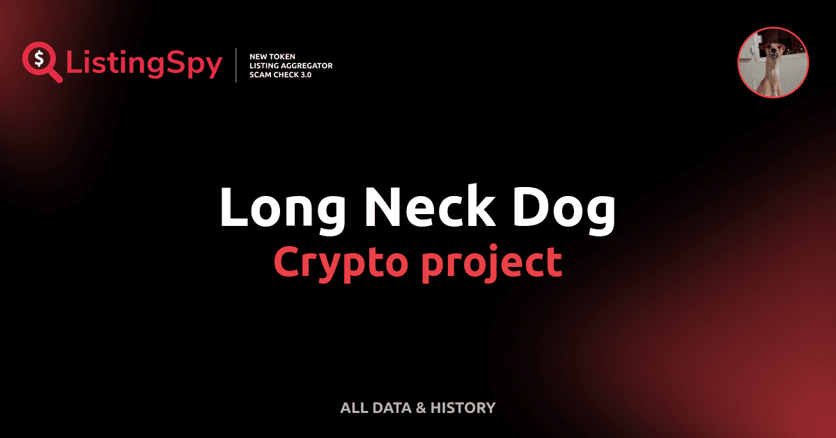 Long Neck Dog crypto project: MILO token listings, events, analysis | ListingSpy