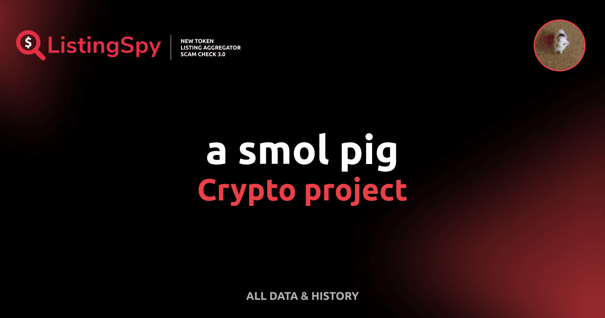 a smol pig crypto project: hammy token listings, events, analysis ...