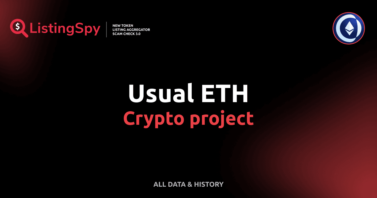 Usual ETH crypto project: ETH0 token listings, events, analysis | ListingSpy