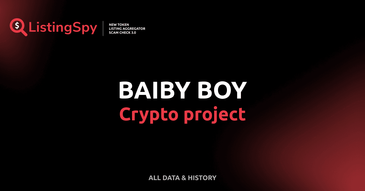 BAIBY BOY crypto project: $BAIBY token listings, events, analysis ...