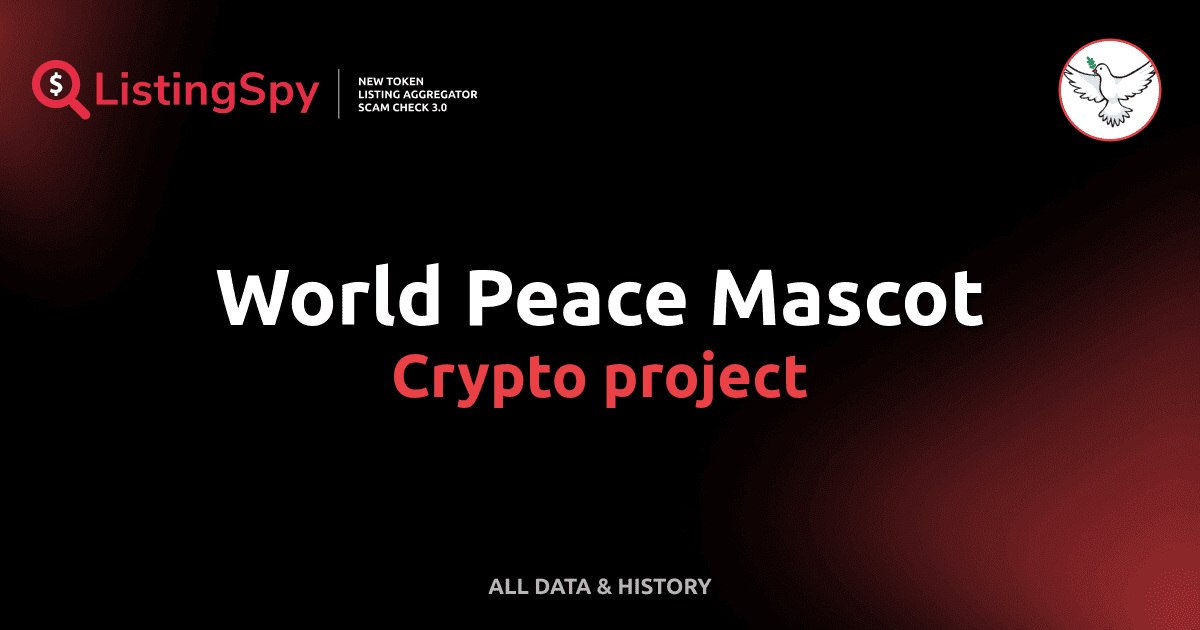 World Peace Mascot crypto project: DOVE token listings, events ...