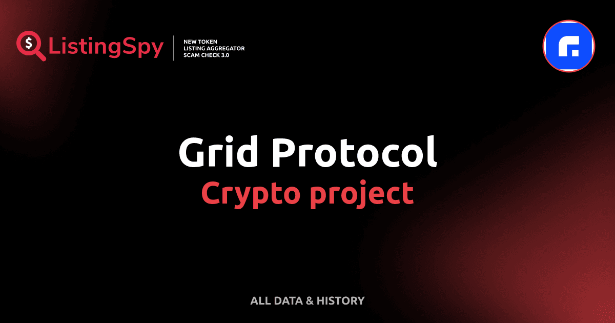 Grid Protocol crypto project: GRID token listings, events, analysis | ListingSpy