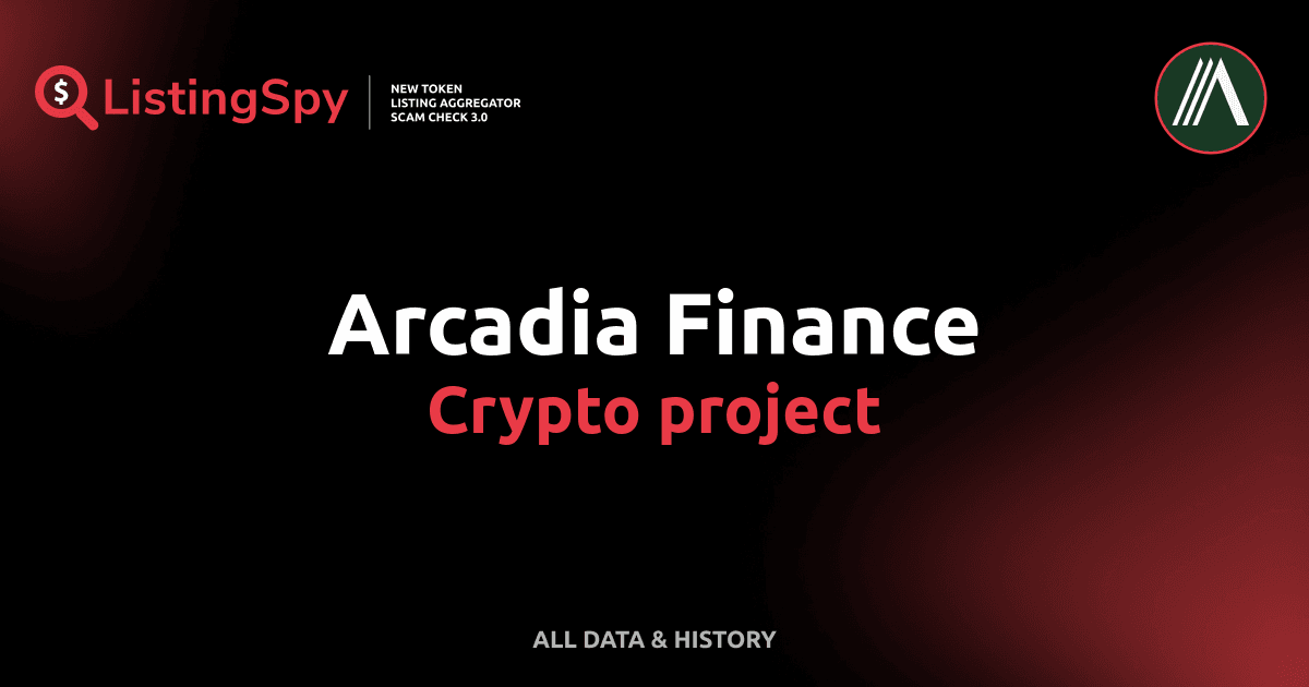 Arcadia Finance crypto project: AAA token listings, events, analysis ...
