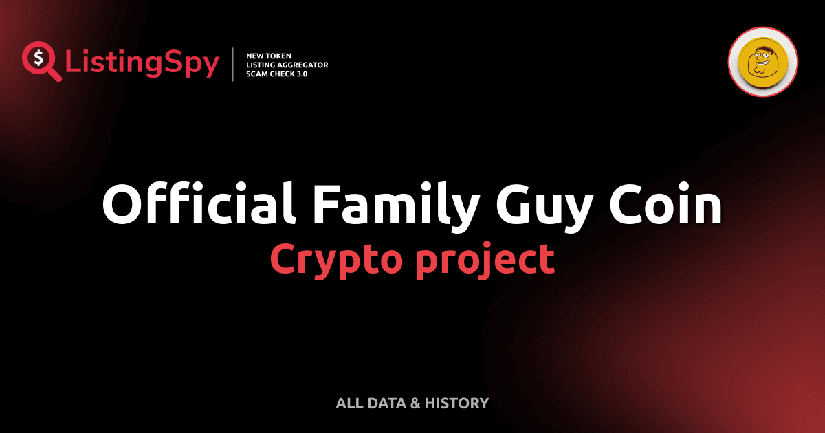 Official Family Guy Coin crypto project: GRIFF token listings, events ...