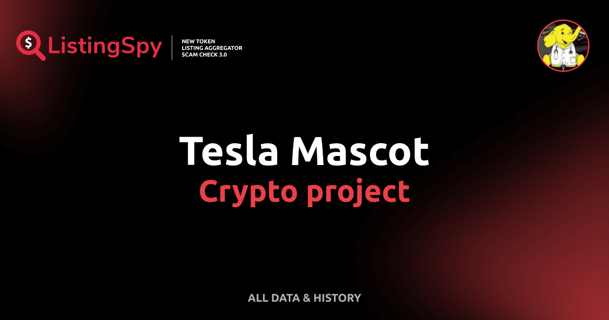 Tesla Mascot crypto project: Dr. Elephant token listings, events ...