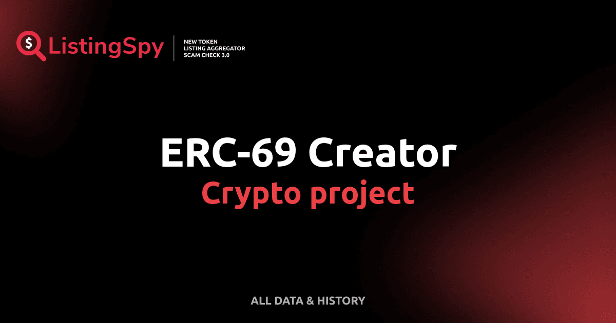 ERC-69 Creator crypto project: andy-70b token listings, events, analysis | ListingSpy