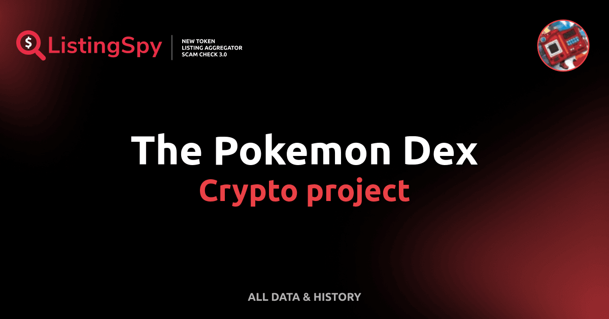 The Pokemon Dex crypto project: Pokedex token listings, events ...