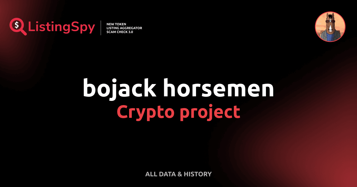 bojack horsemen crypto project: BOJACK token listings, events, analysis ...