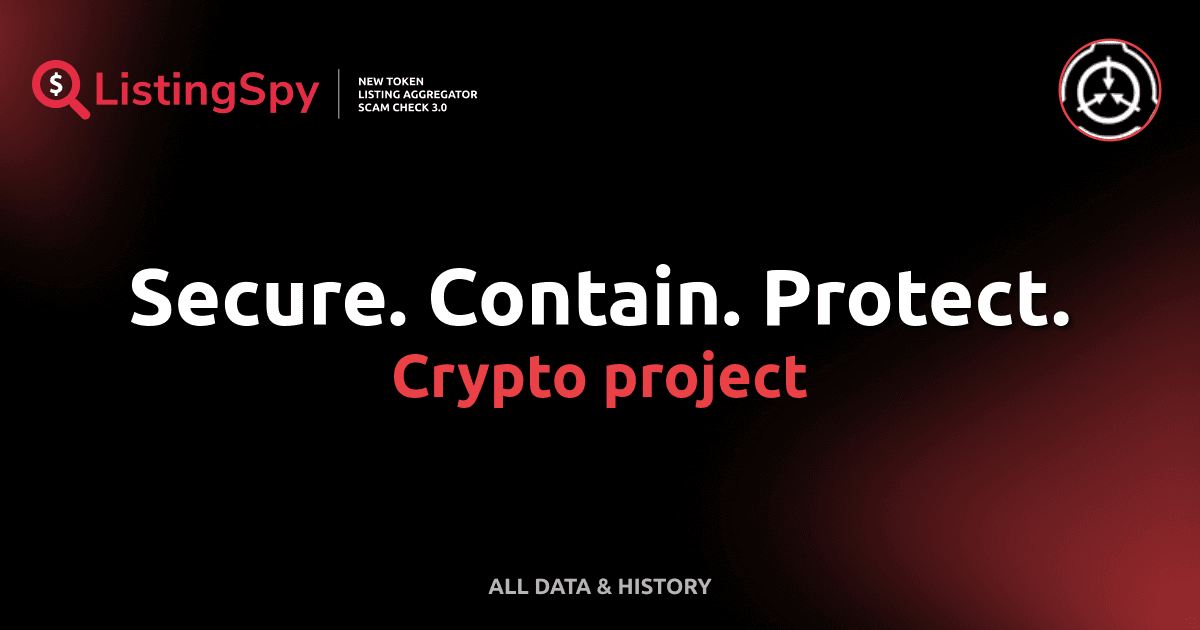 Secure. Contain. Protect. crypto project: SCP token listings, events ...