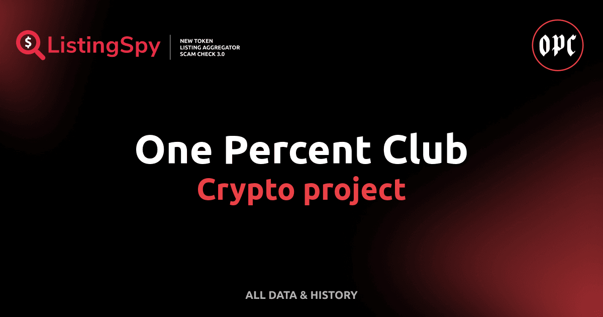 One Percent Club crypto project: OPC token listings, events, analysis ...