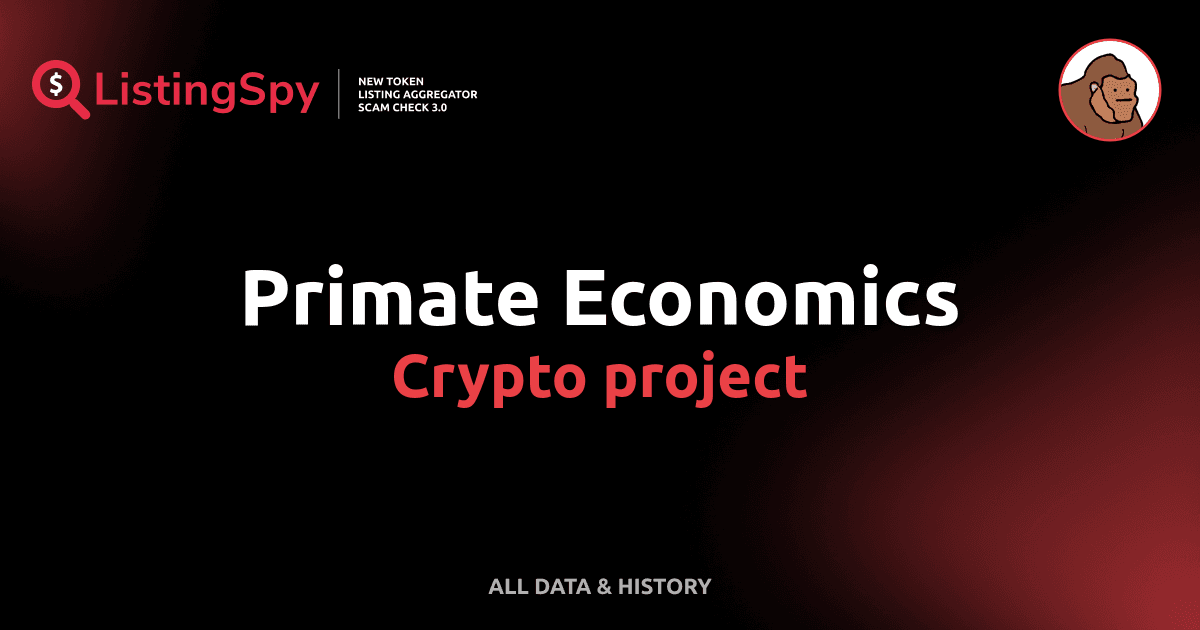 Primate Economics crypto project: Bananas token listings, events ...