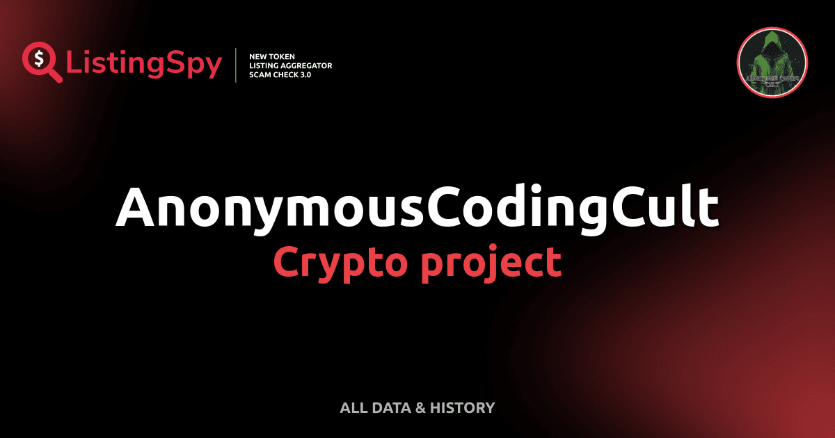AnonymousCodingCult crypto project: acc token listings, events ...