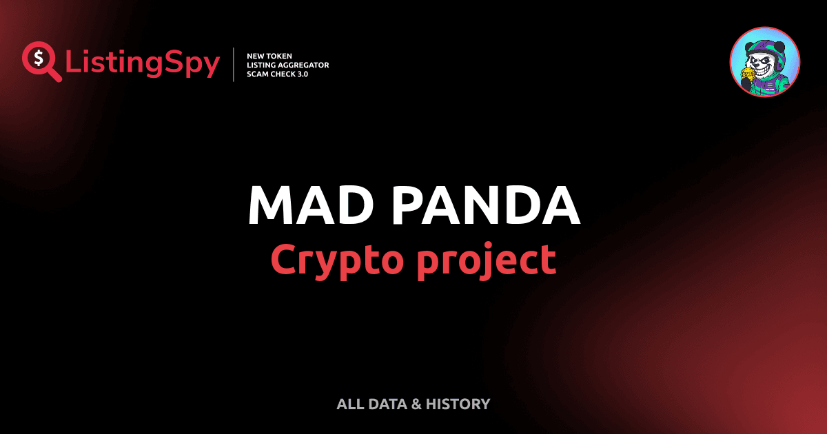 MAD PANDA crypto project: PANDA token listings, events, analysis | ListingSpy