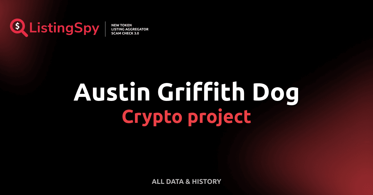 Austin Griffith Dog crypto project: CACHE token listings, events, analysis | ListingSpy