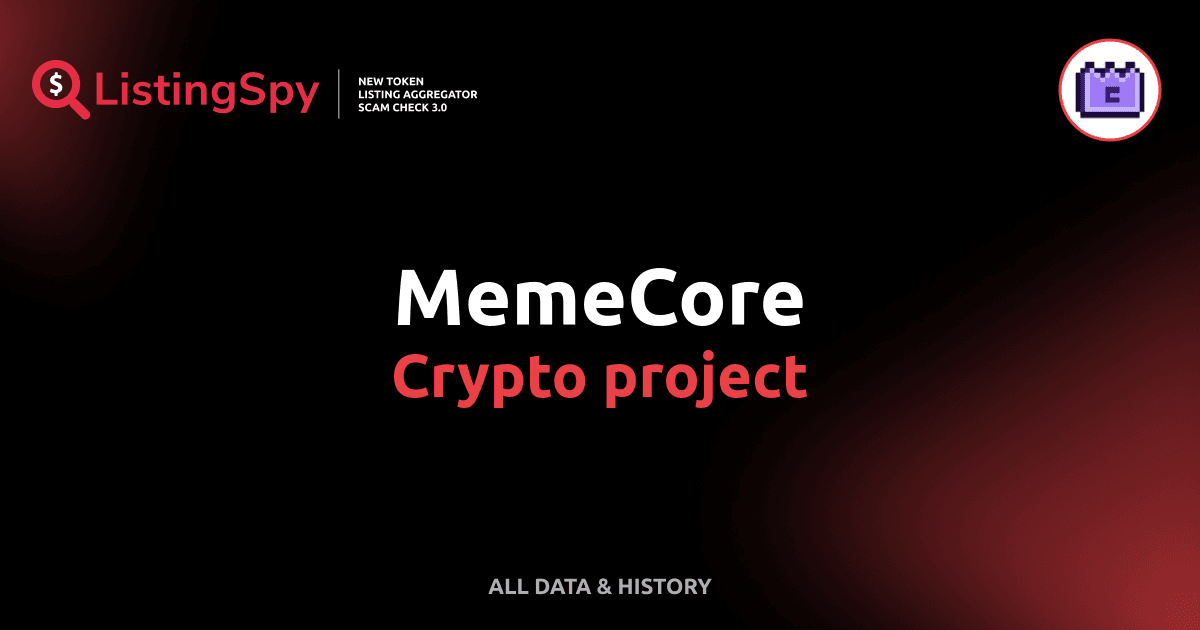 MemeCore crypto project: M token listings, events, analysis | ListingSpy
